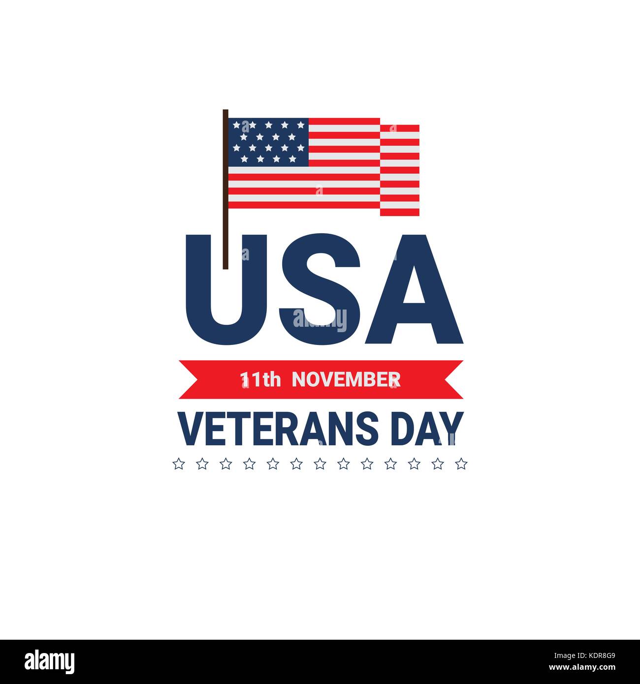 Veterans Day Celebration National American Holiday Icon Greeting Card ...