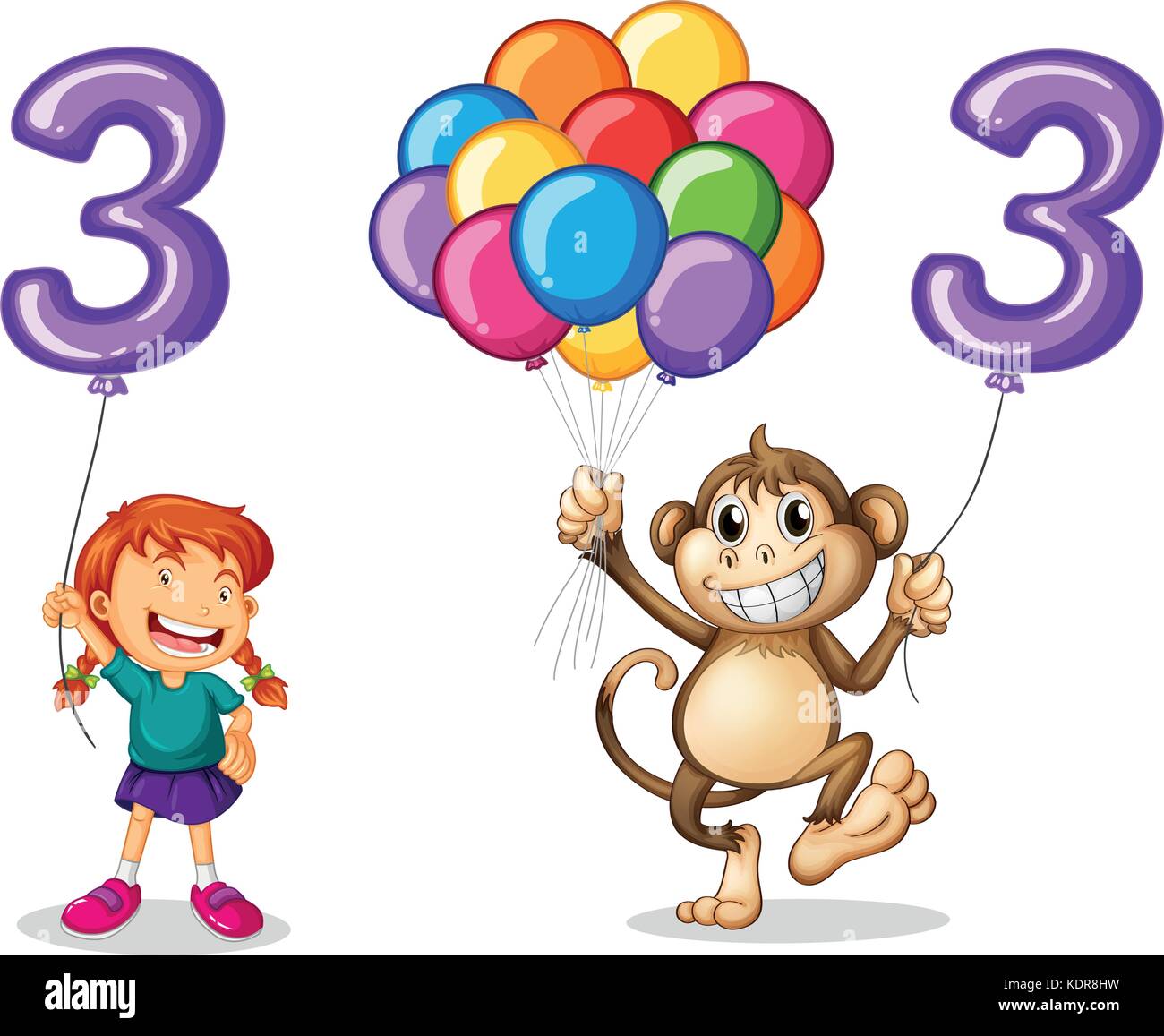 Three monkey illustration Stock Vector Images - Alamy