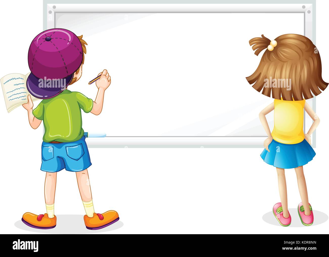 Child Writing On Whiteboard