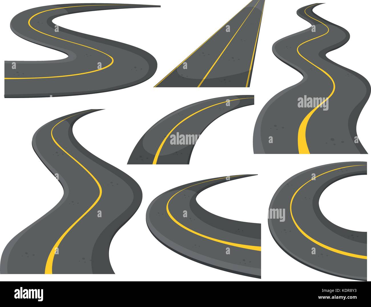 Different pattern of roads illustration Stock Vector Image & Art - Alamy