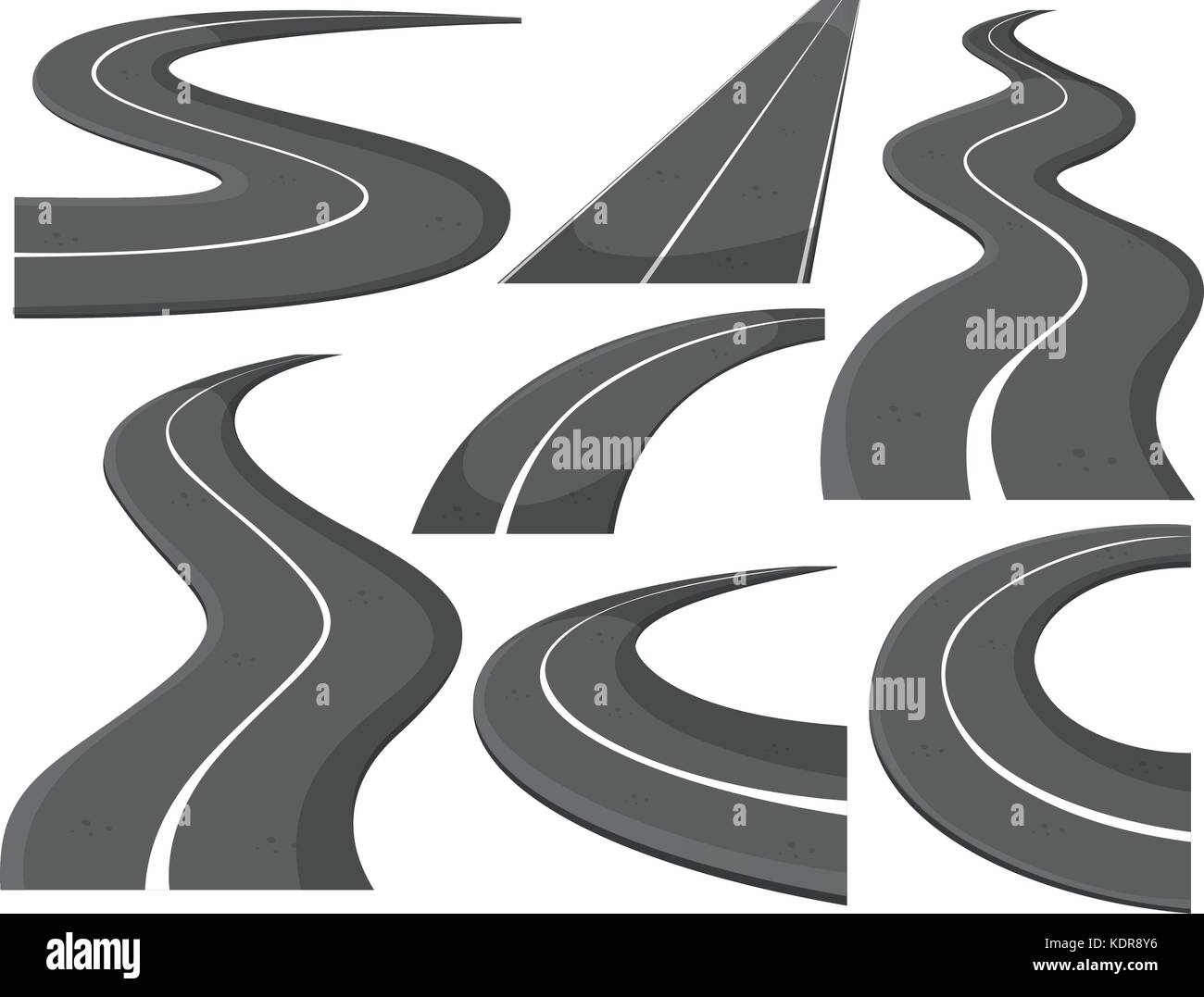 Different design of roads illustration Stock Vector Image & Art - Alamy