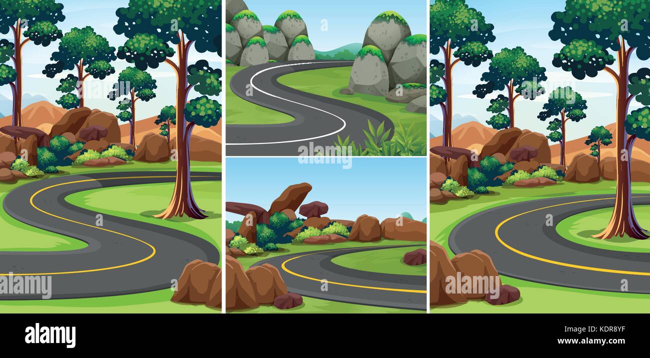 Roads rock Stock Vector Images - Alamy