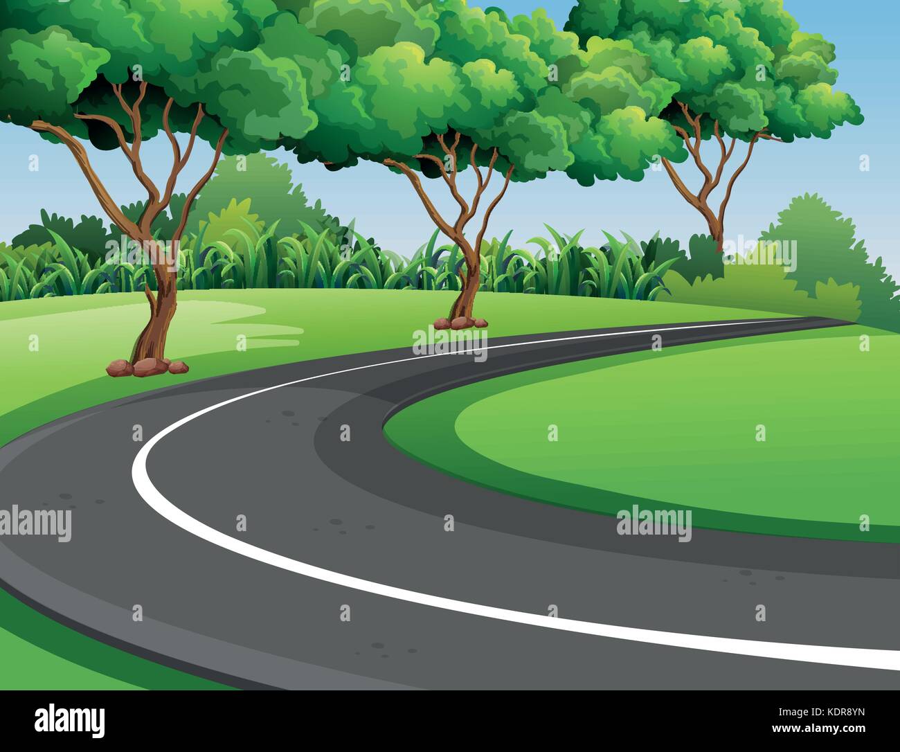 Lane scene Stock Vector Images - Alamy