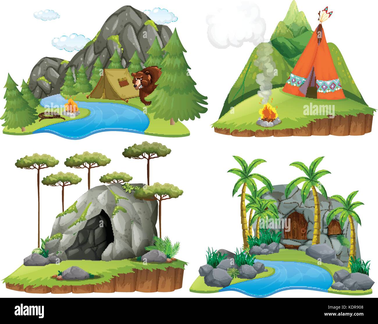 Bear Cave Clipart