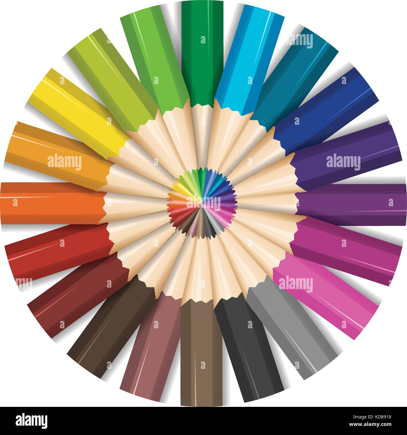 Color pencils with sharp points illustration Stock Vector Image & Art ...