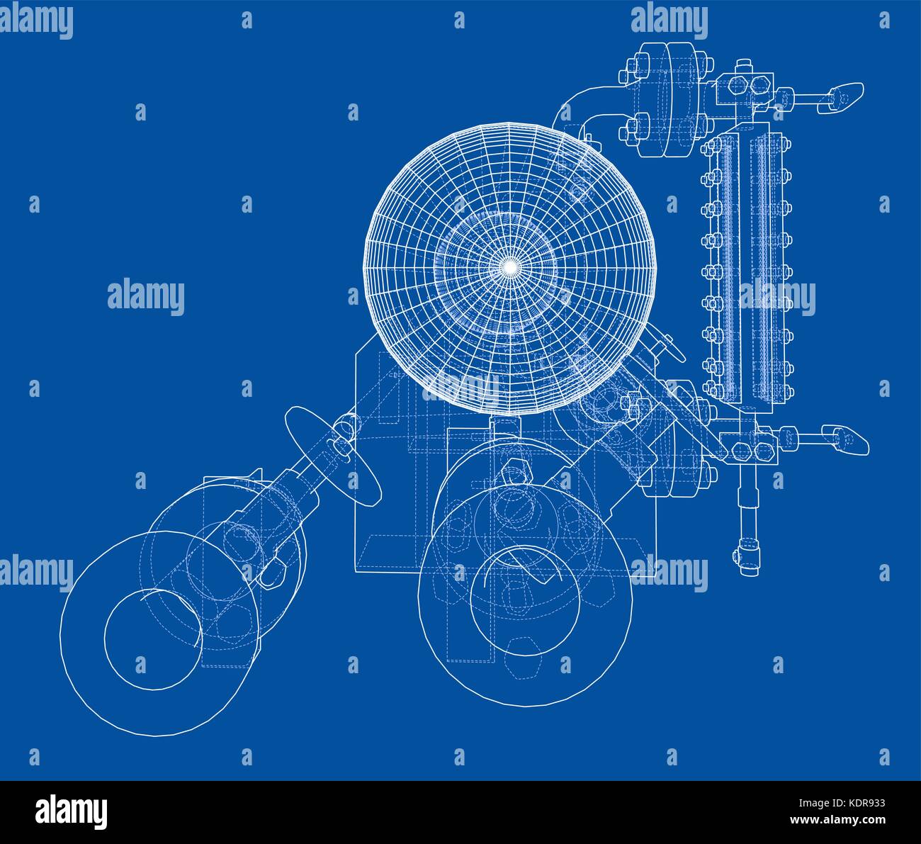 Wire-frame industrial equipment Stock Vector Image & Art - Alamy
