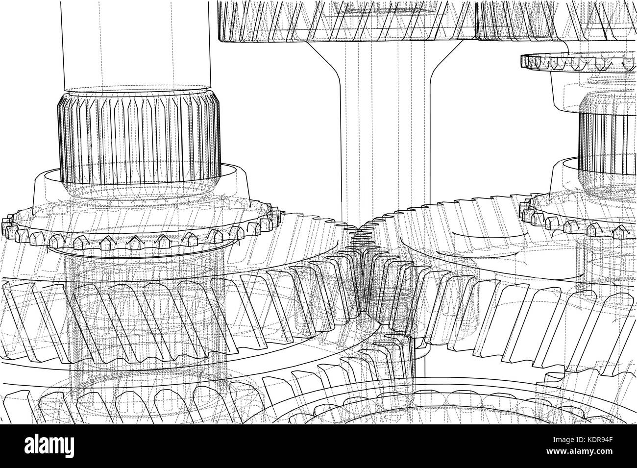 Gearbox sketch. Vector Stock Vector Image & Art - Alamy