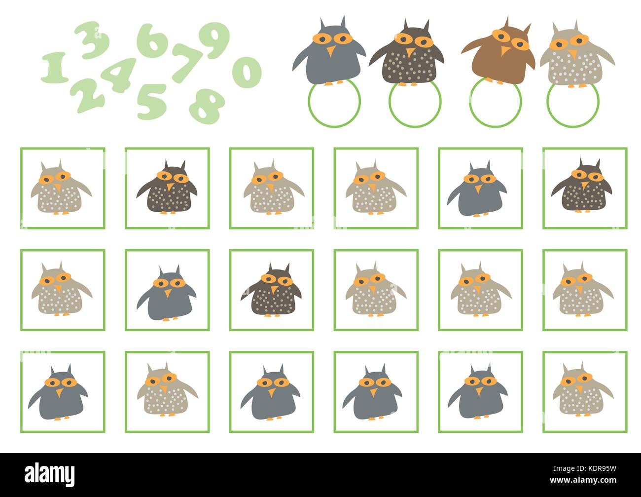 Counting Game for Preschool Children. Educational a mathematical game ...
