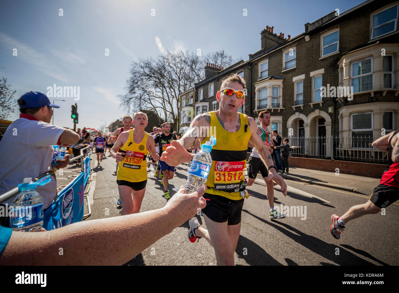 Runners during 33rd London Marathon, UK Stock Photo - Alamy
