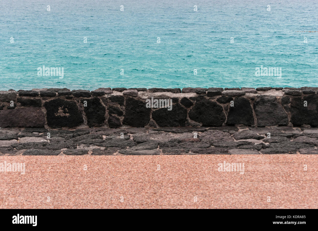 Sea Wall, Aqua Blue Ocean, Coastal Defence Stock Photo - Alamy