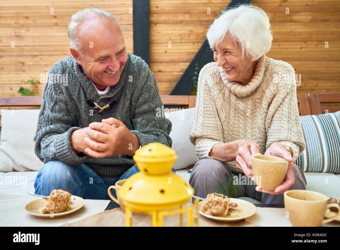 Old People Drinking Tea
