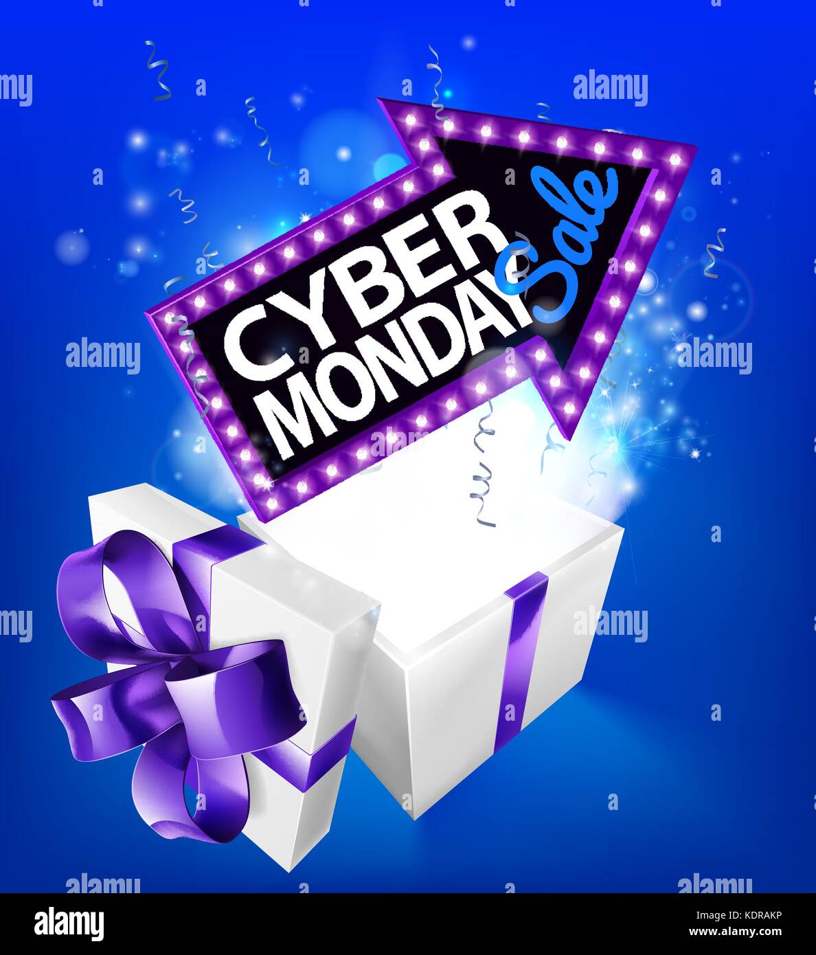 Cyber monday text blue Stock Vector Images - Alamy