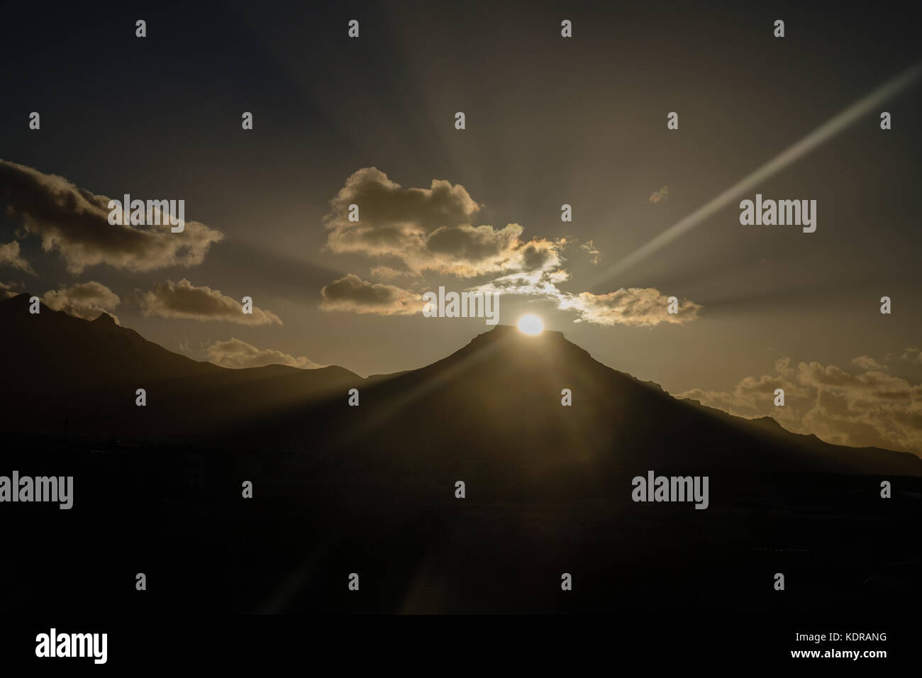 beautiful sunrise over mountain Stock Photo - Alamy