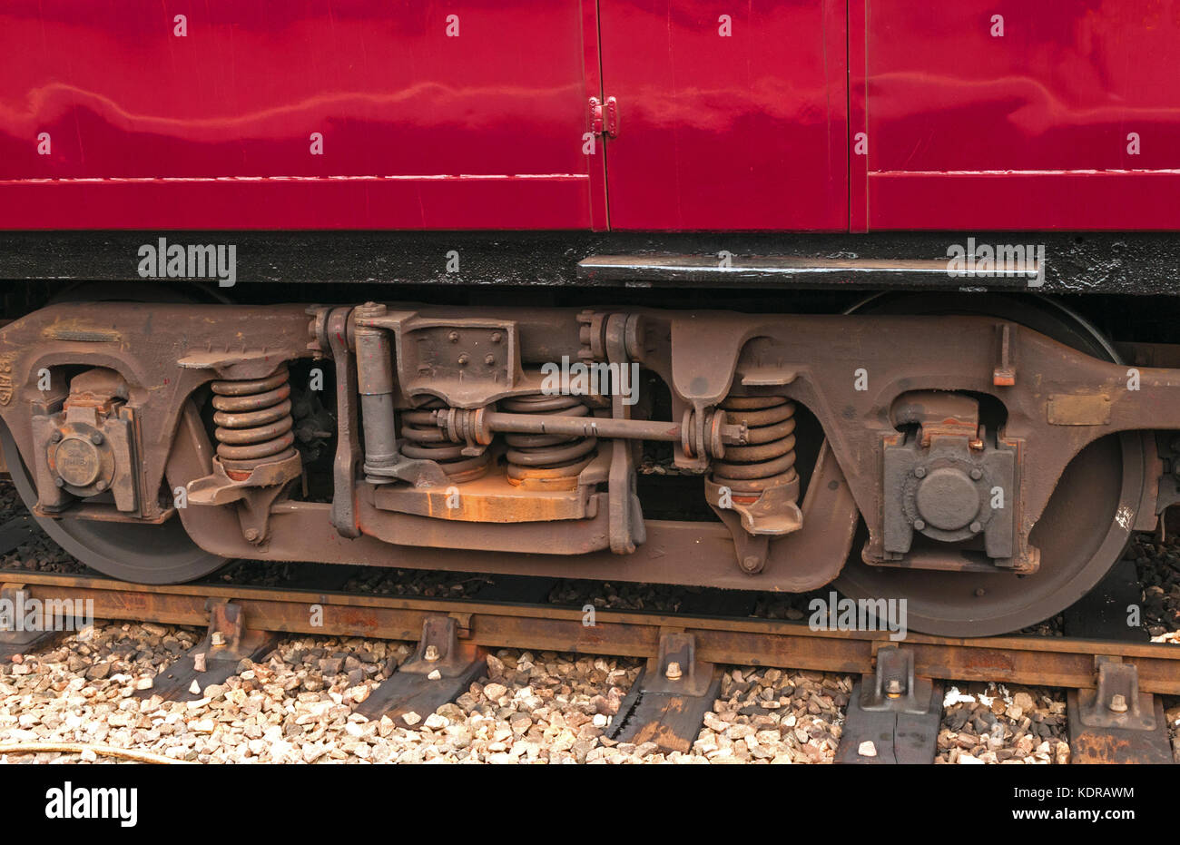 Old Fashioned Railway Train Passenger Carriage Wheels Stock Photo - Alamy