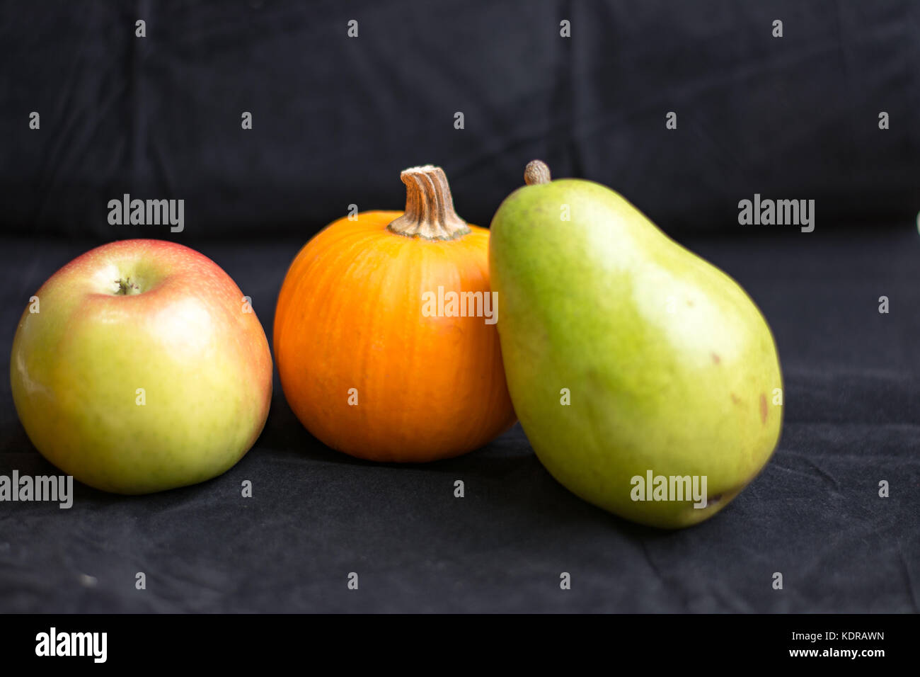 autumn harvest of apple, pear and pumpkin Stock Photo - Alamy