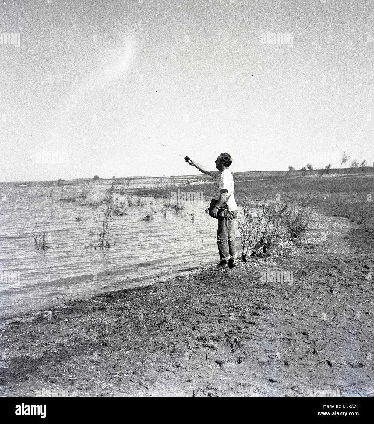 1950s fishing on a lake hi-res stock photography and images - Alamy