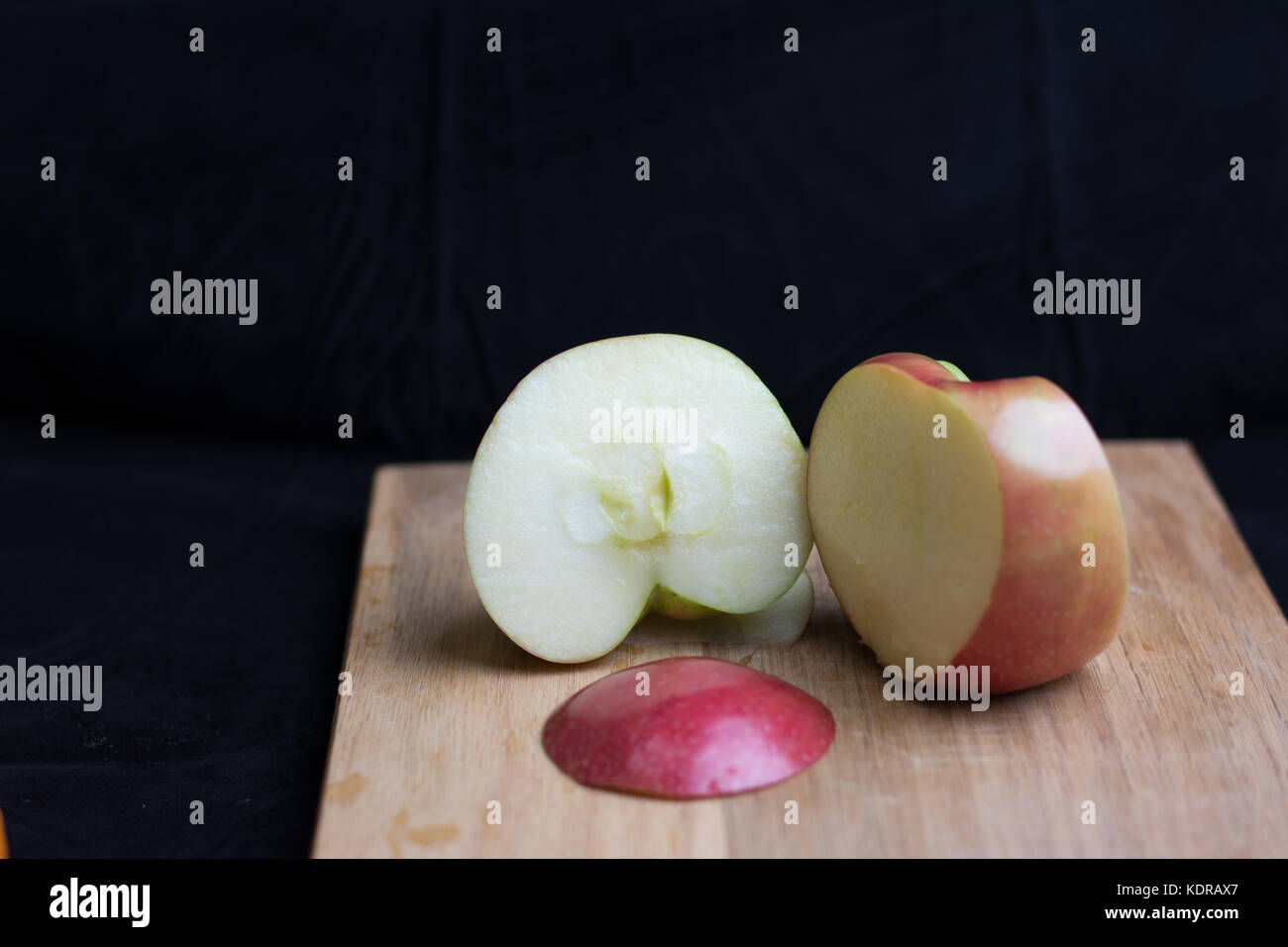 Apple cut in half stem hi-res stock photography and images - Alamy