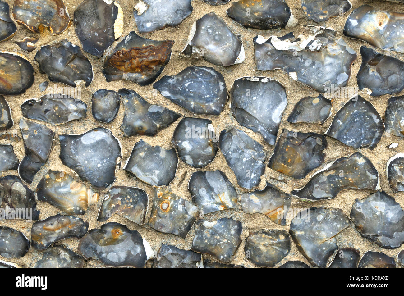 Flint Wall Background Stock Photo - Alamy