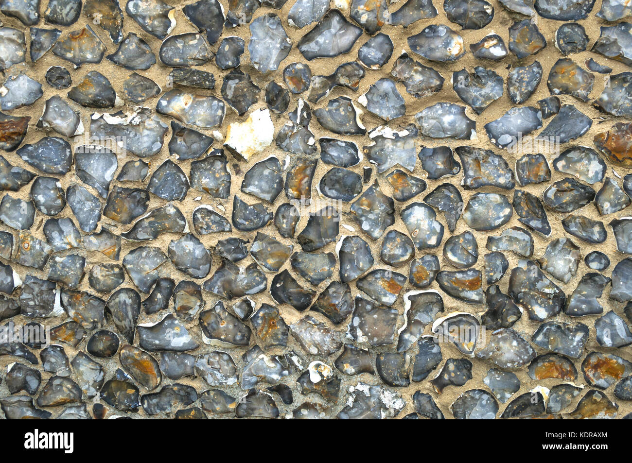 Flint Wall Background Stock Photo - Alamy