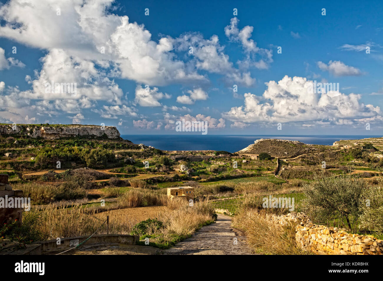Beautiful landscape and scenery at Bahrija in Malta Stock Photo - Alamy