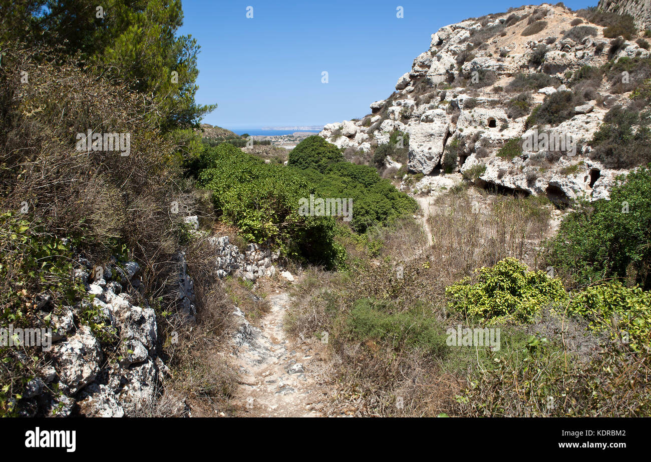 A beautiful hillside and valley in Malta which contains various Punic ...