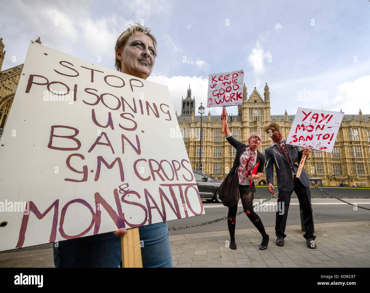 Protest against Monsanto company by GMO environmental activists in ...