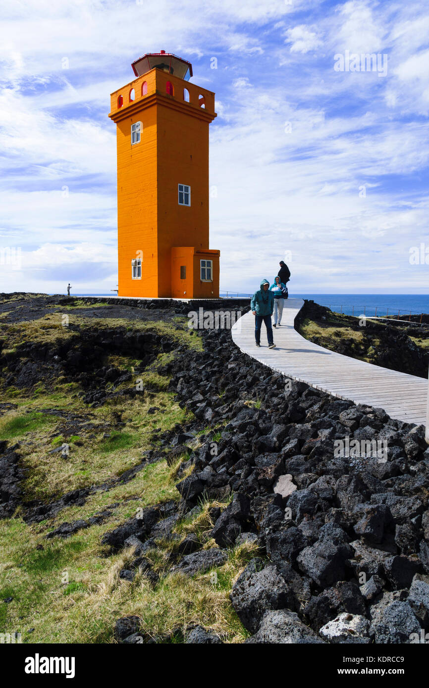 Svörtuloft lighthouse, Snæfellsnes Peninsula, Iceland Stock Photo - Alamy