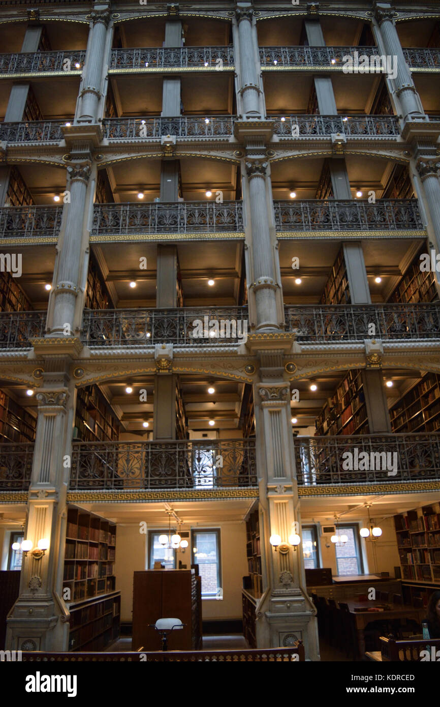 Interior of historic Peabody library Stock Photo - Alamy