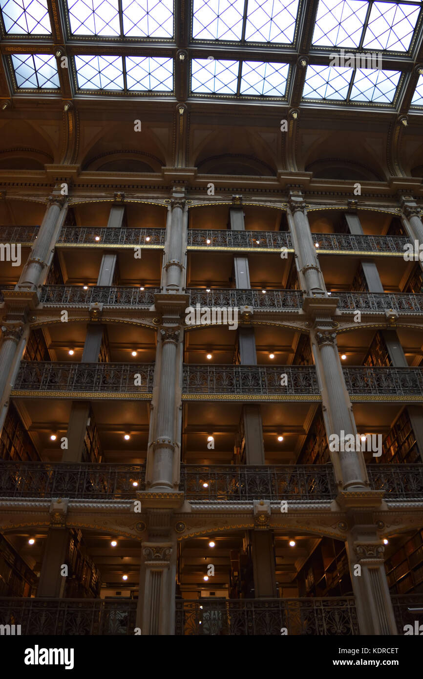 Interior of historic Peabody library Stock Photo - Alamy