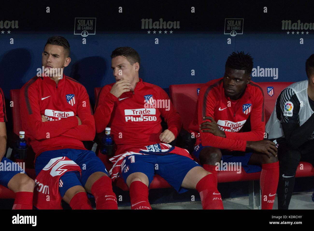 Madrid, Spain. 14th Oct, 2017. Nico Gaitan, Gameiro and Thomas. Credit ...