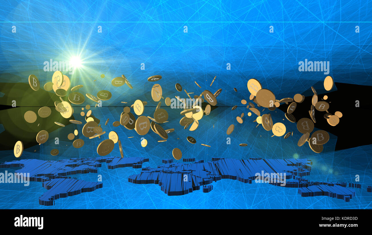 3d rendering of Bitcoin word for computer screen Stock Photo - Alamy