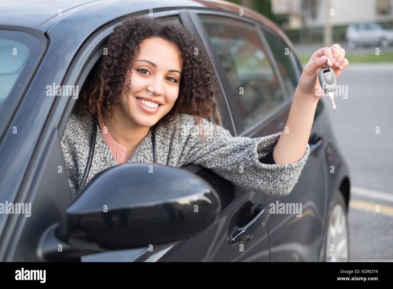 American car girl hi-res stock photography and images - Alamy