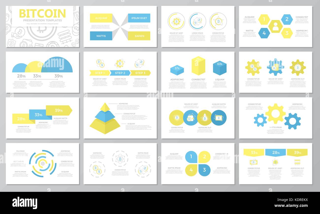 Vector template for multipurpose presentation slides with graphs and ...