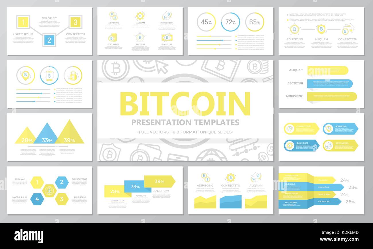 Vector template for multipurpose presentation slides with graphs and ...