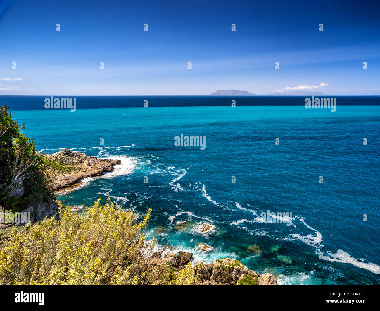 Cape Milazzo, nature reserve Piscina di Venere, Sicily, Italy ...
