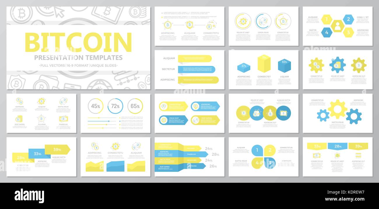 Vector template for multipurpose presentation slides with graphs and ...