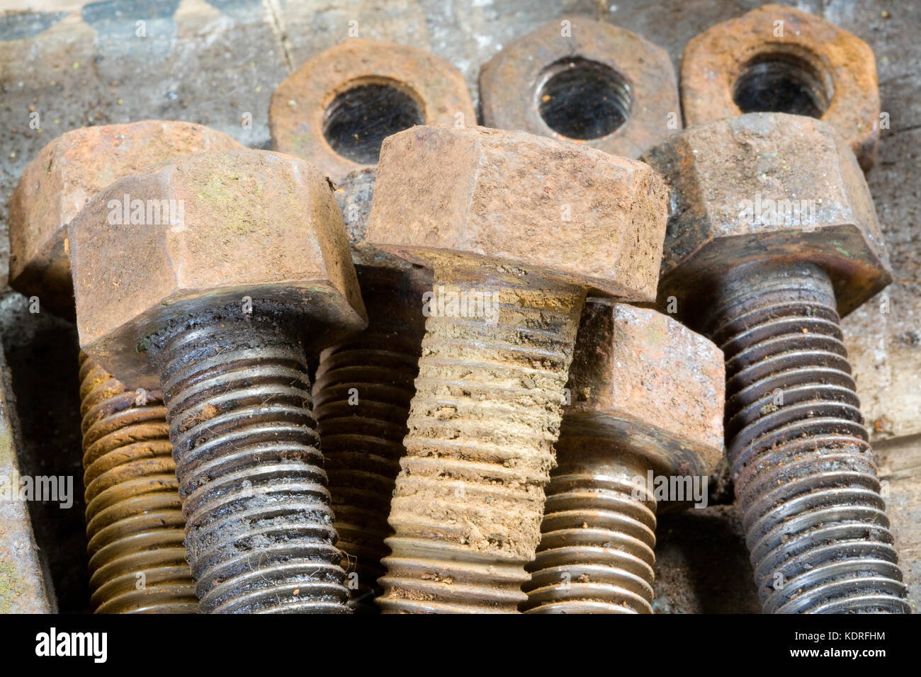 Rusty Nuts and Bolts Stock Photo - Alamy