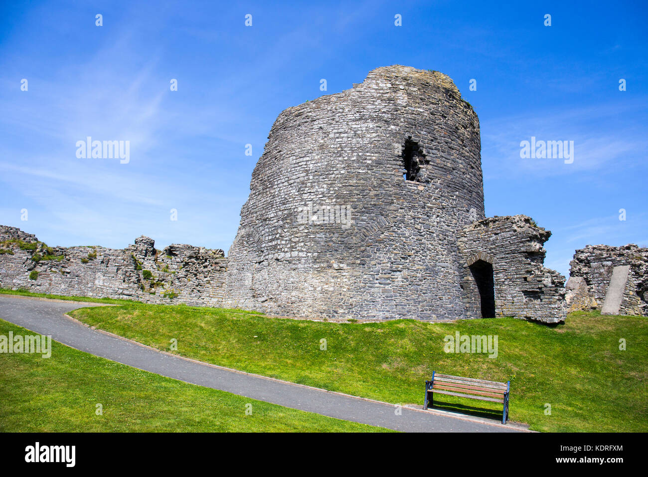 Castle ruins in Aberystwyth Ceredigion Wales UK Stock Photo - Alamy