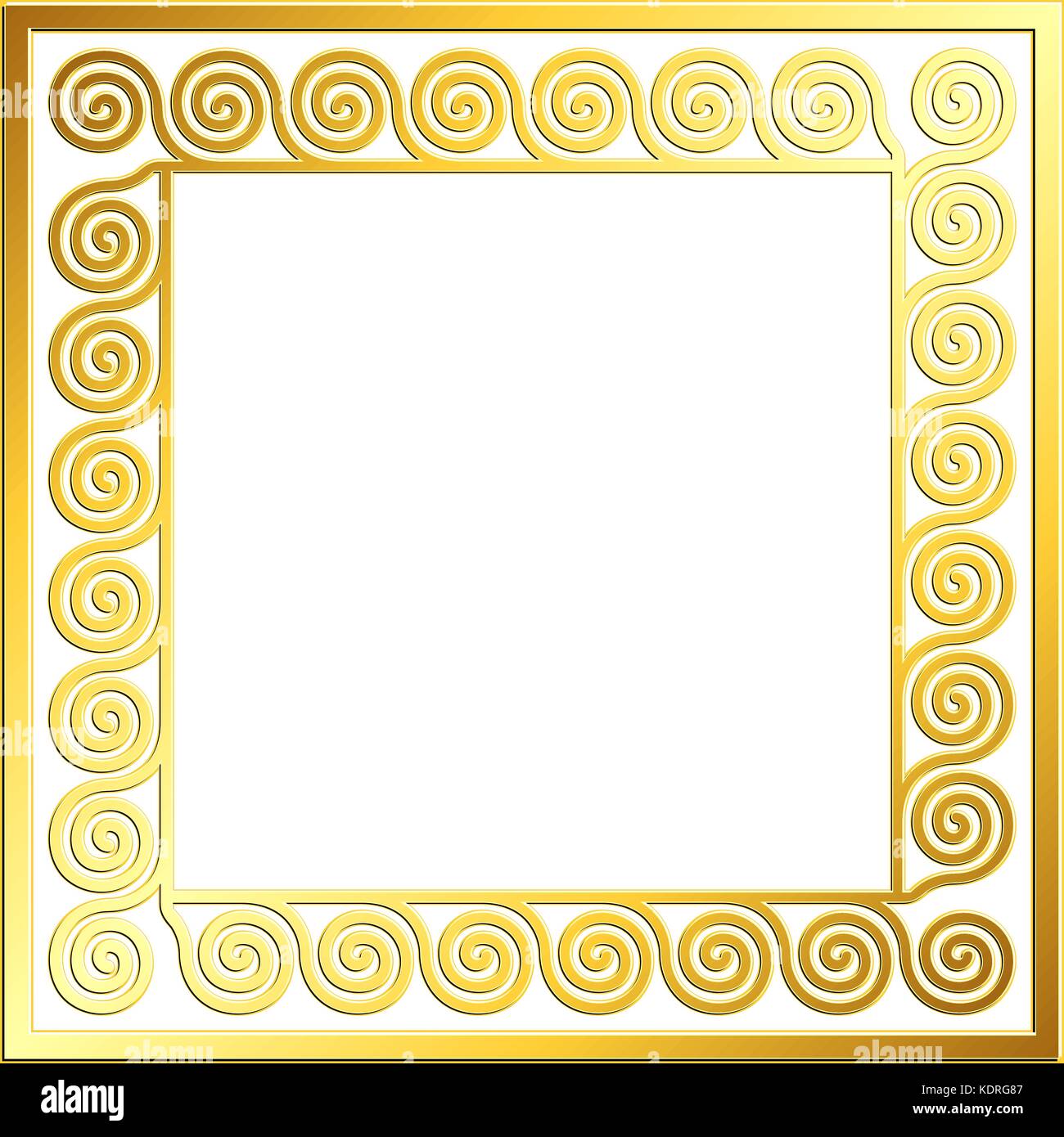Traditional vintage gold Greek ornament, Meander Stock Vector Image ...