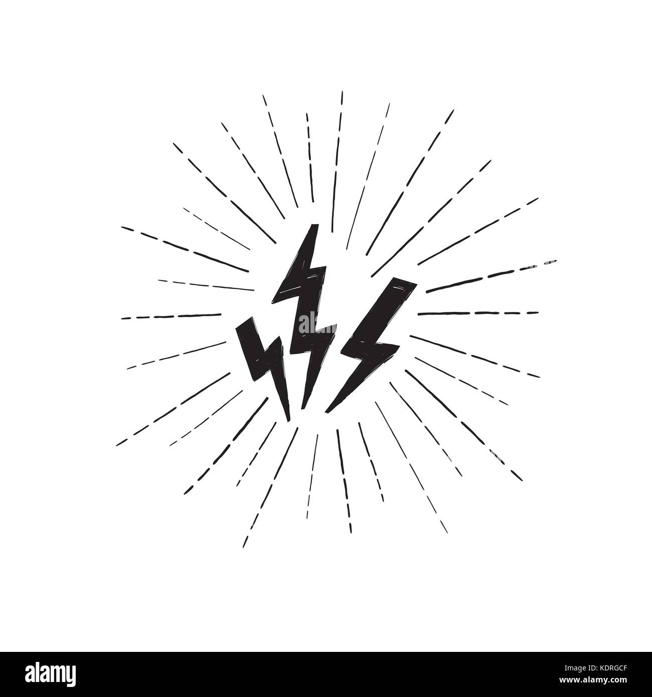 Warning sign electricity lightning bolt Stock Vector Images - Alamy