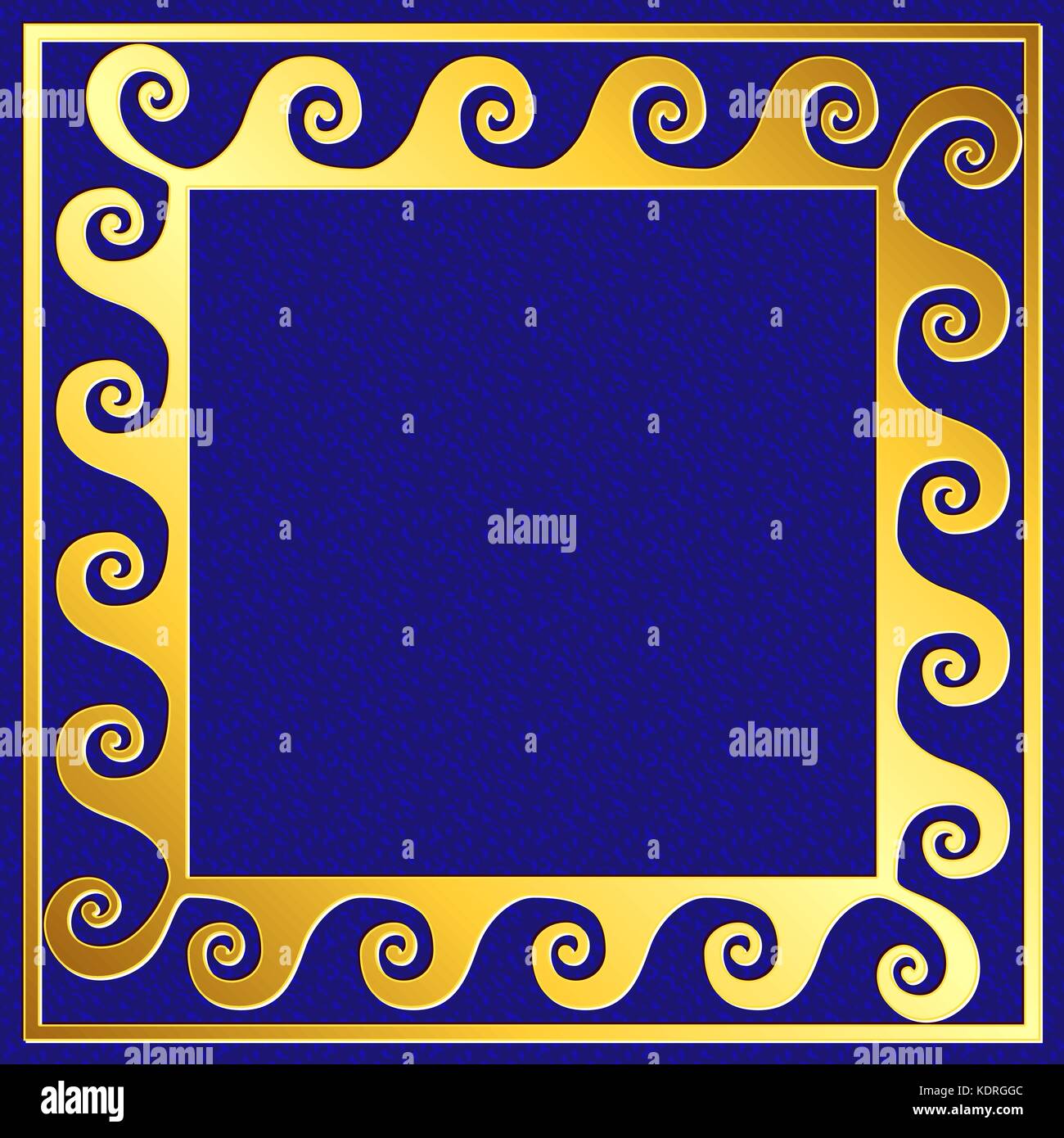 Golden square frame with Greek Meander pattern Stock Vector Image & Art ...