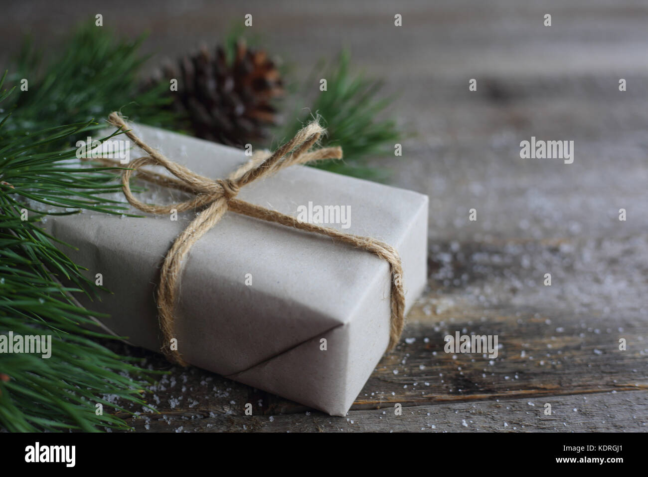 Simple Christmas gift Stock Photo - Alamy
