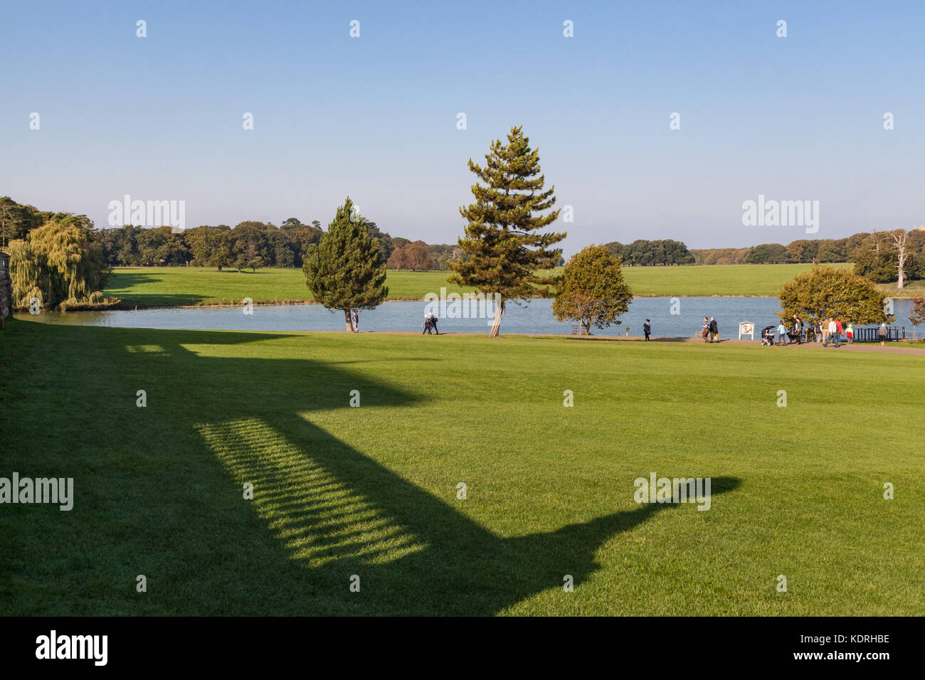 view of lake in grounds of holkham hall Stock Photo - Alamy