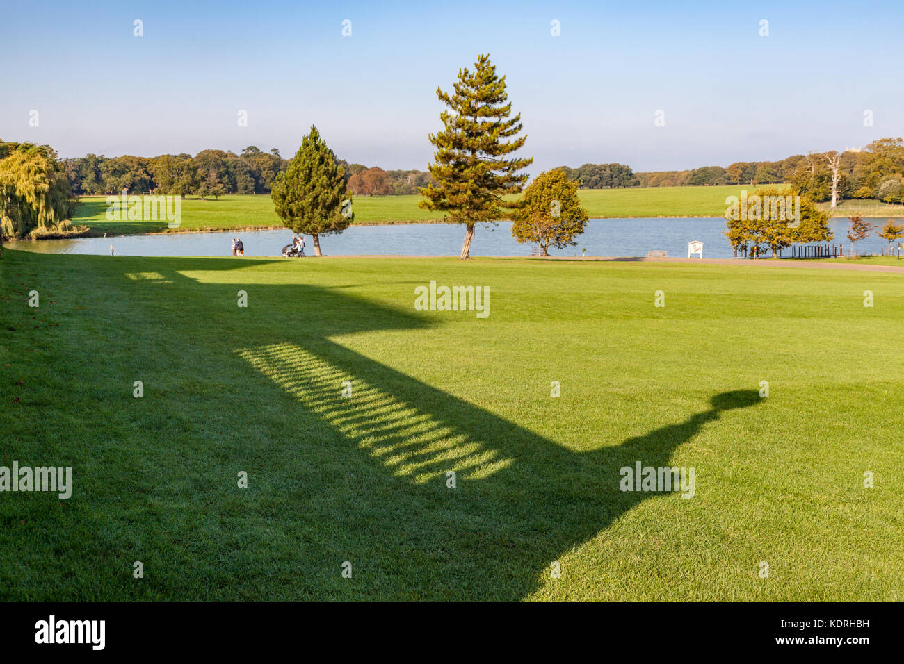 view of lake in grounds of holkham hall Stock Photo - Alamy