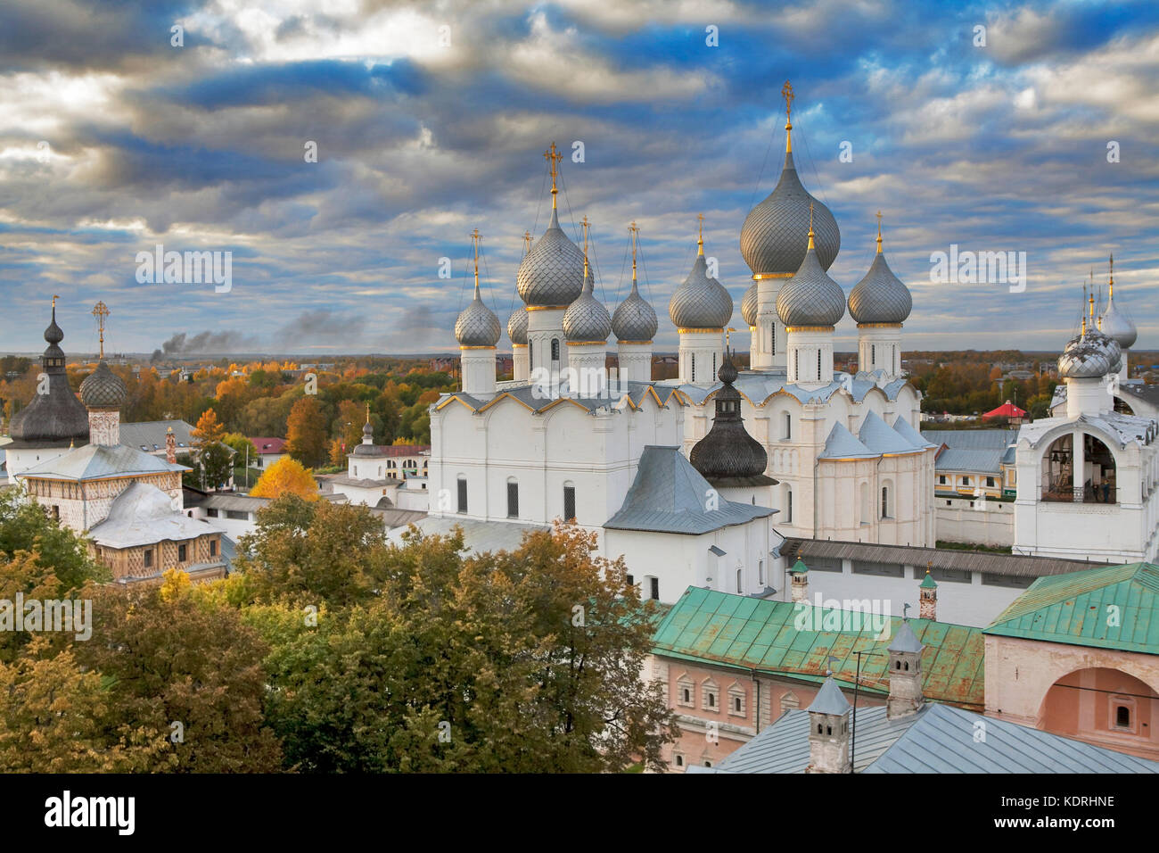 ROSTOV, Russia - 11 September 2017 , Rostov Veliky, Russia- Domes of ...