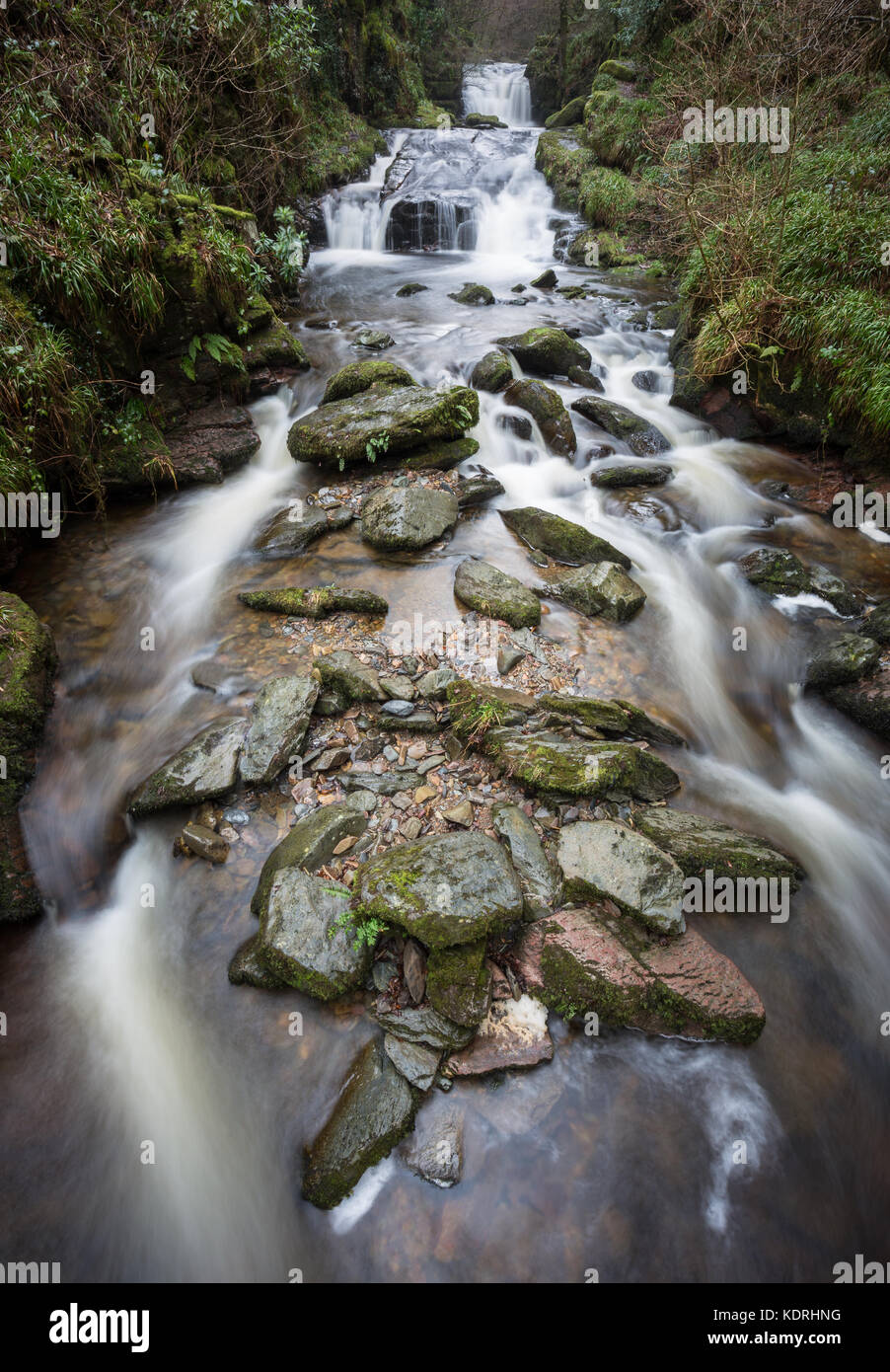 Hoaroak water, watersmeet, Devon, UK Stock Photo - Alamy