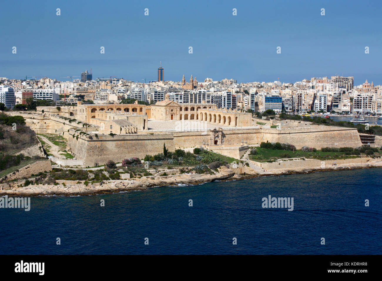Fort Manoel, an 18th-century fortification on an islet in Marsamxett ...