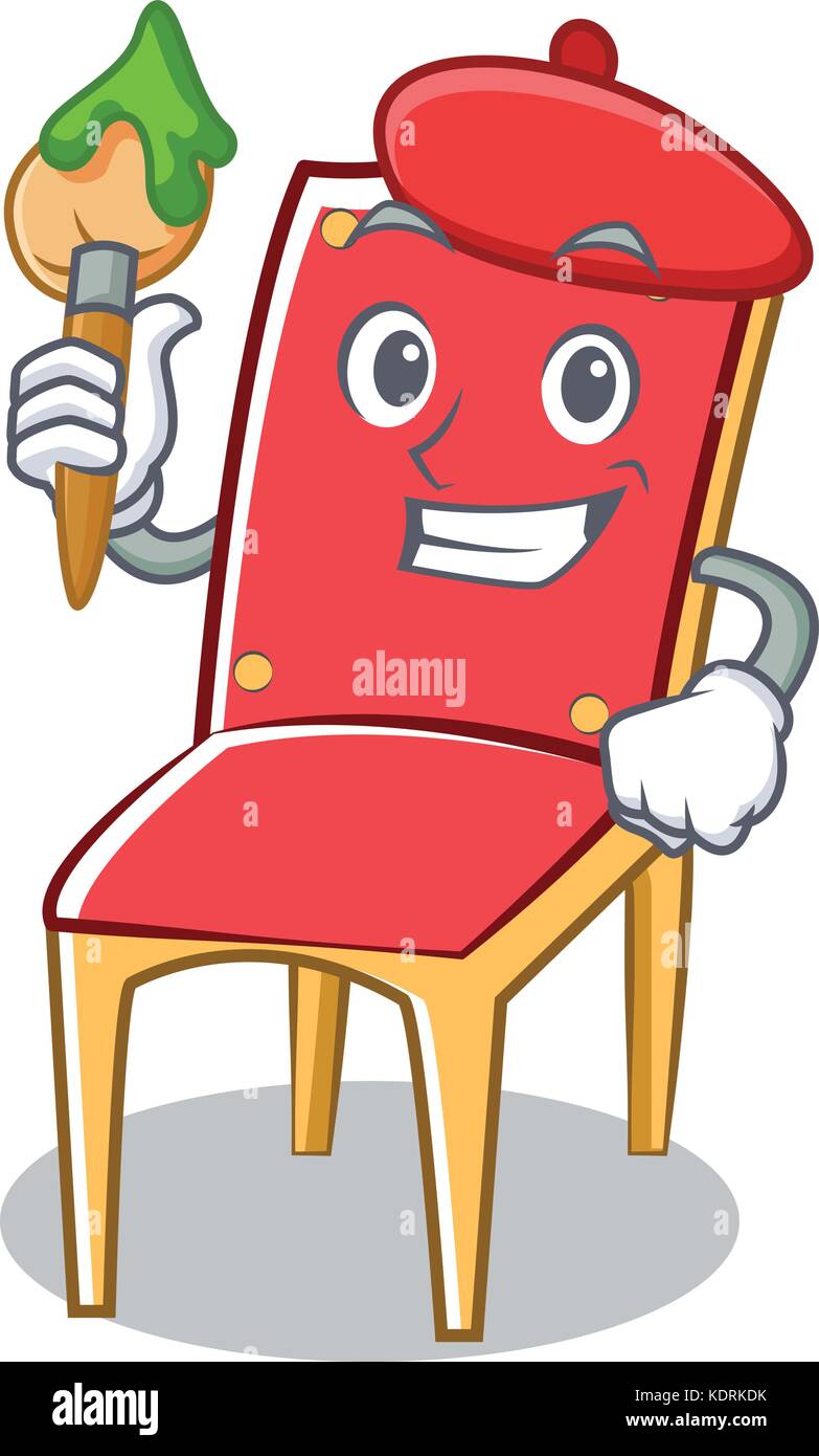 Artist chair character cartoon collection Stock Vector Image & Art - Alamy