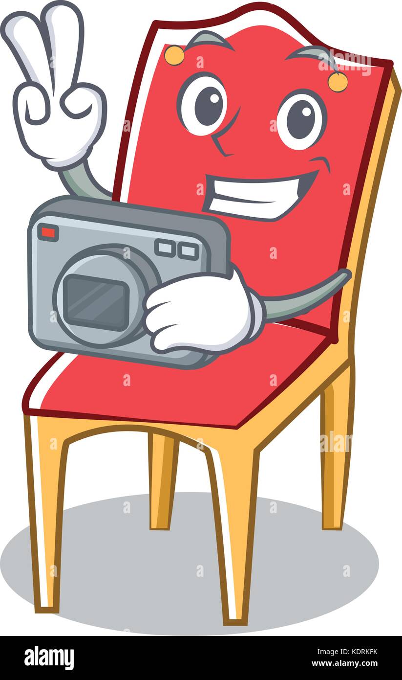 Photography chair character cartoon collection Stock Vector Image & Art ...