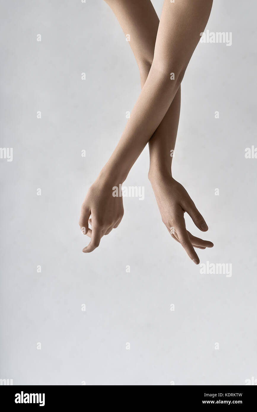 Closeup photo of female arms Stock Photo - Alamy